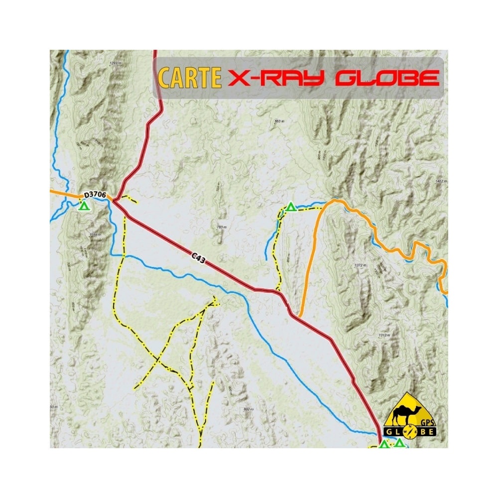 Carte tout terrain Congo au 1 : 100000 X-RAY