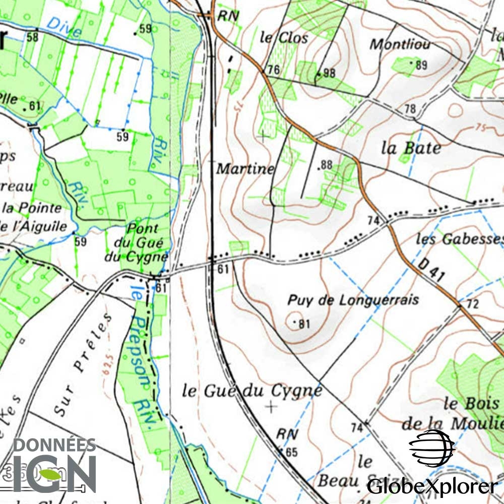 Carte IGN au 1 : 25 000 France GlobeXplorer Carte IGN au 1 : 25 000 France GlobeXplorer