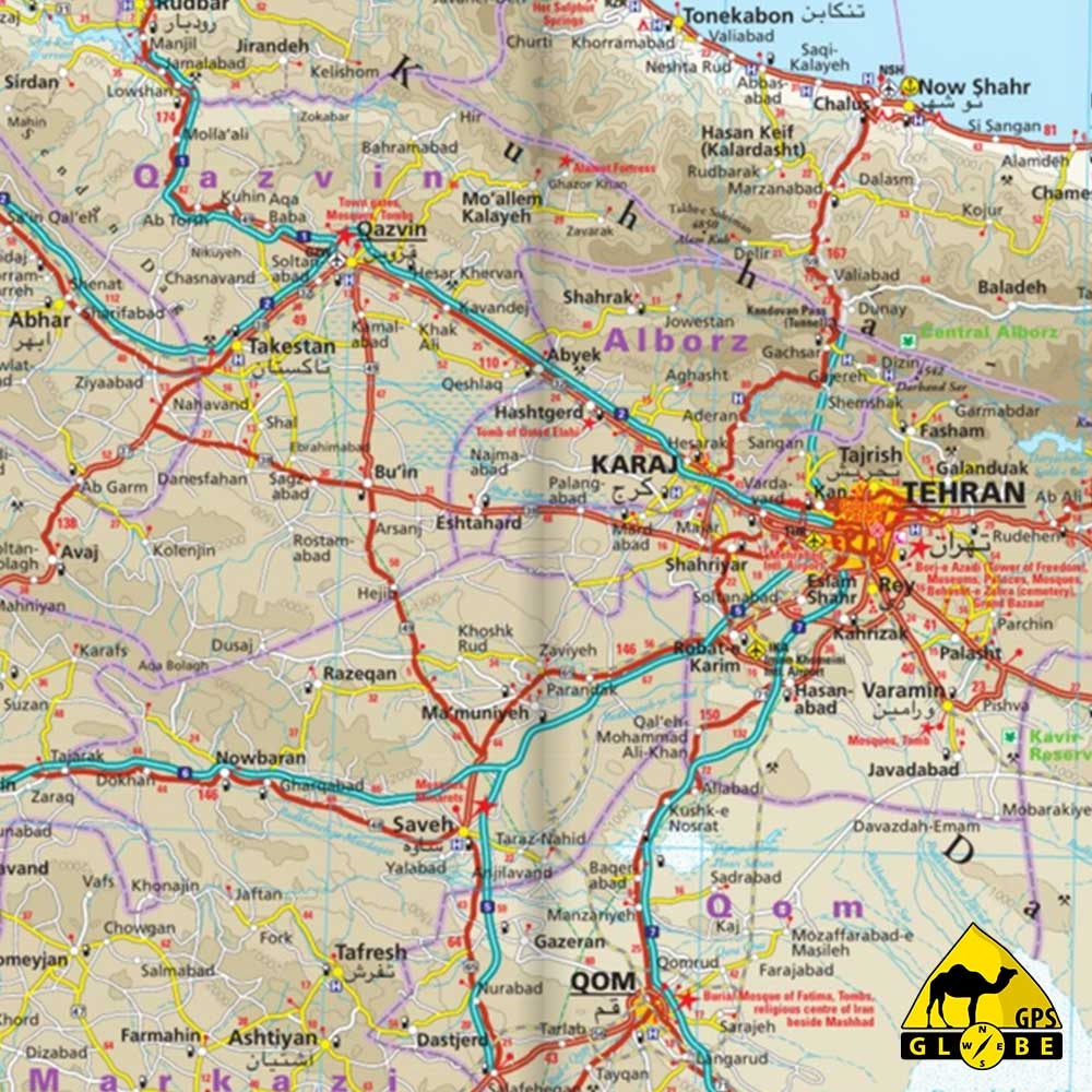 GPS Globe - Carte touristique de l'Iran