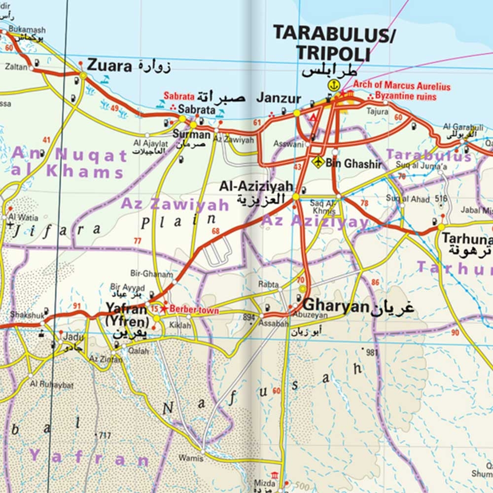 GPS Globe - Carte touristique de la Libye