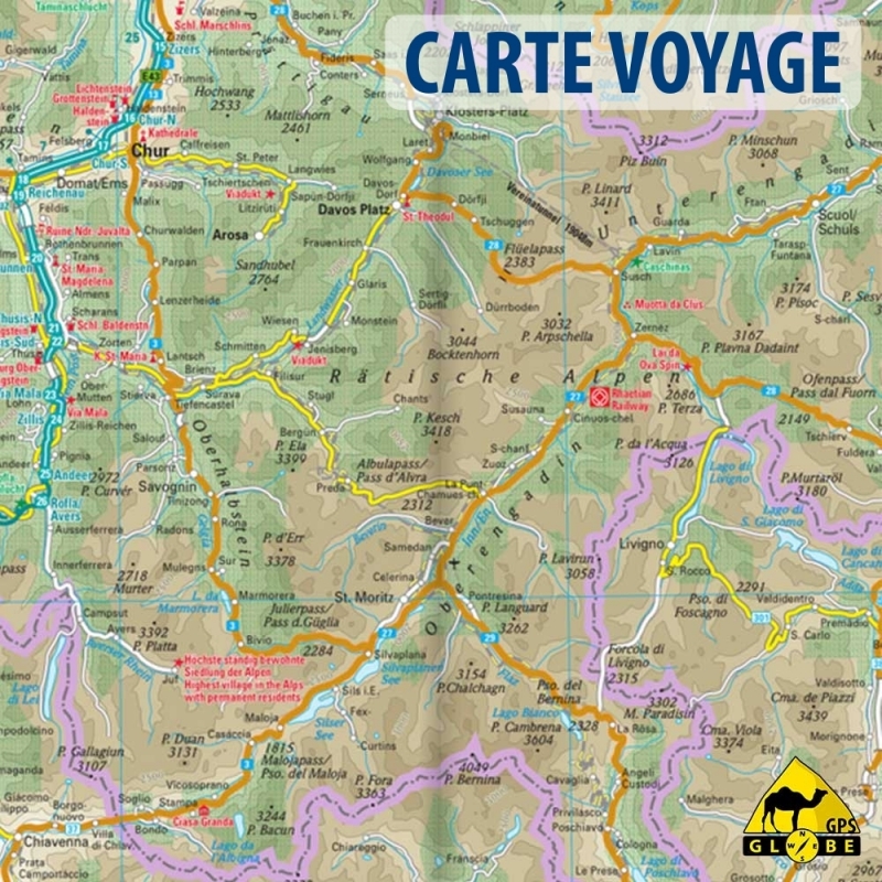 Alpes carte touristique » Vacances - Arts- Guides Voyages